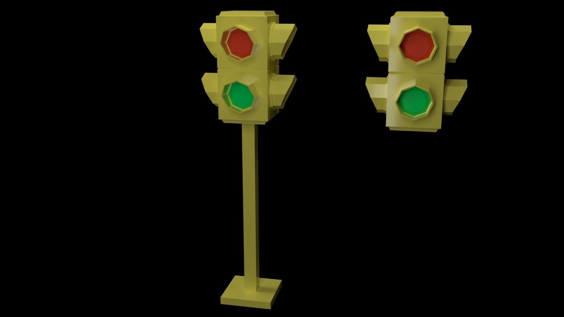 3D model Low poly traffic lights 2 VR / AR / low-poly | CGTrader
