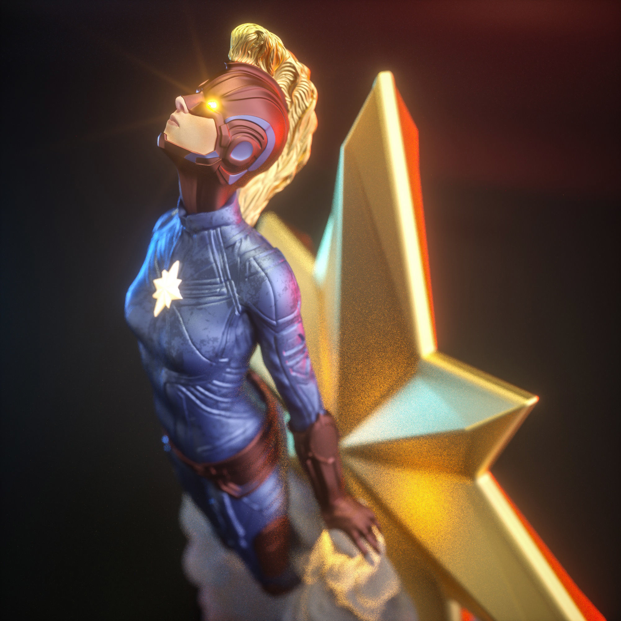 CAPTAIN MARVEL 3D model 3D printable | CGTrader