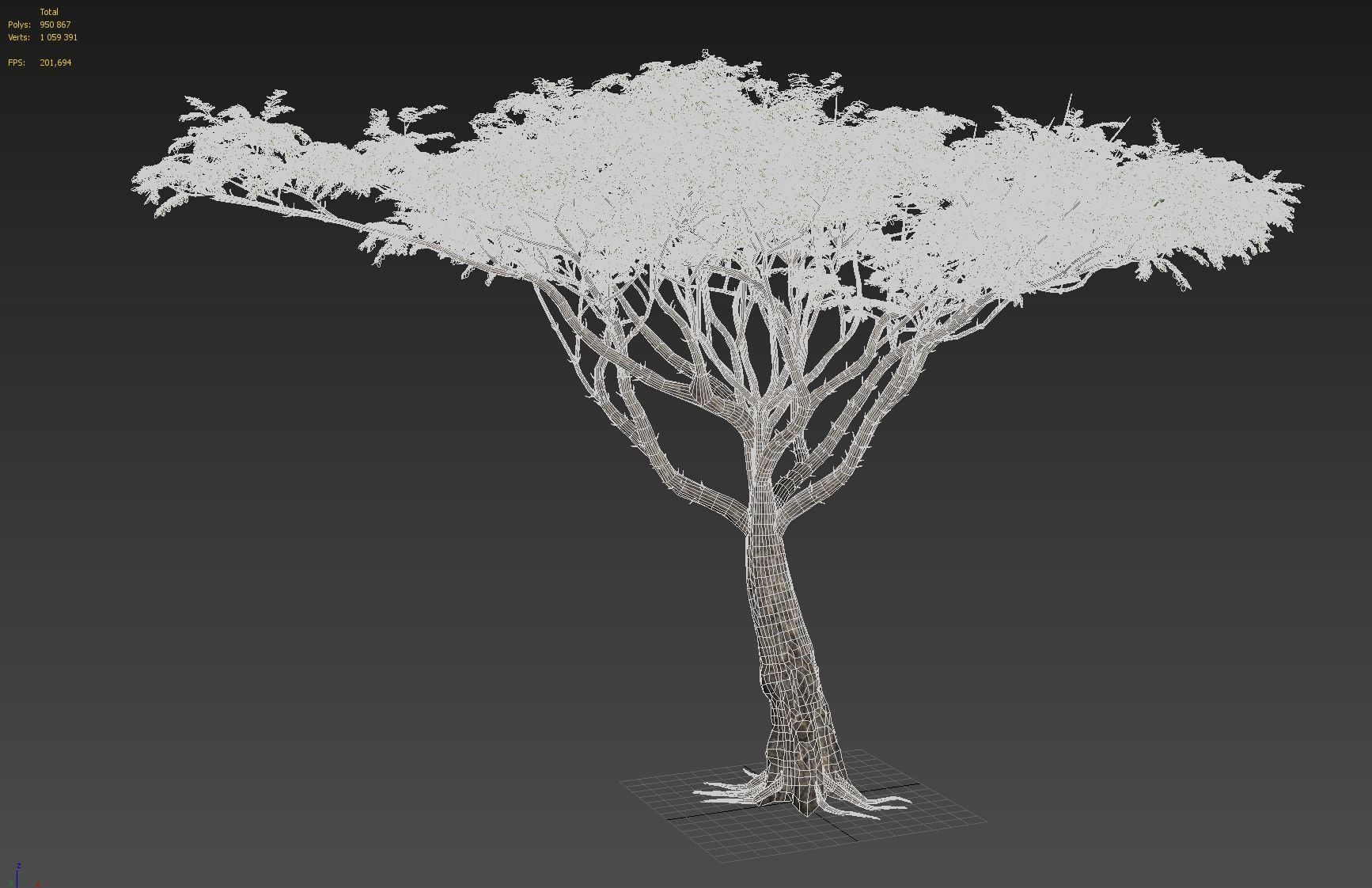 Acacia tree set 3D model | CGTrader