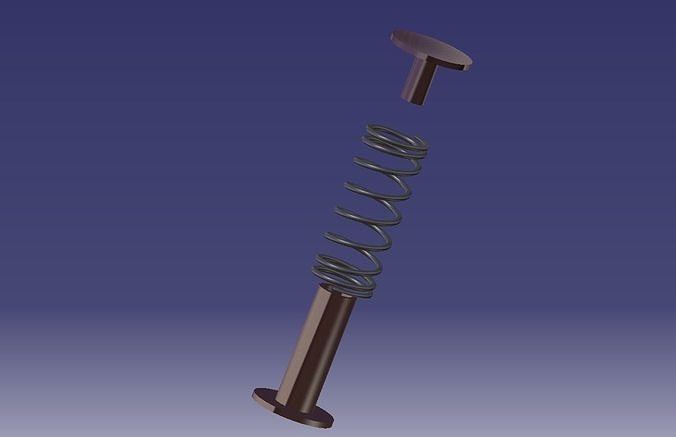 spring compression 3D model | CGTrader