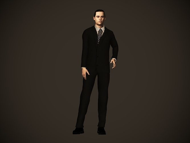 Office man character free VR / AR / low-poly 3D model rigged | CGTrader
