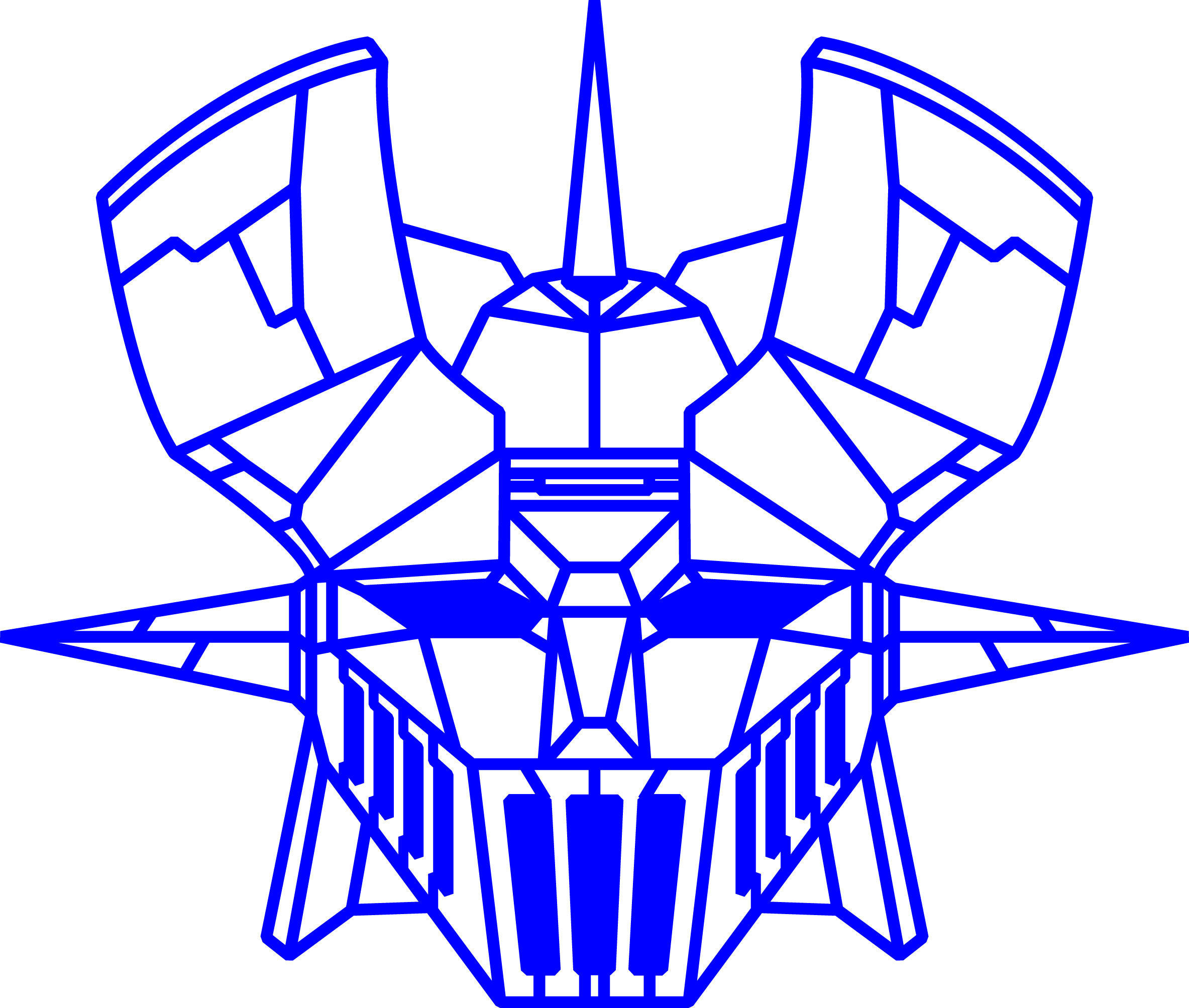 Mazinger Z Geometric Wall Art 3D model 3D printable | CGTrader