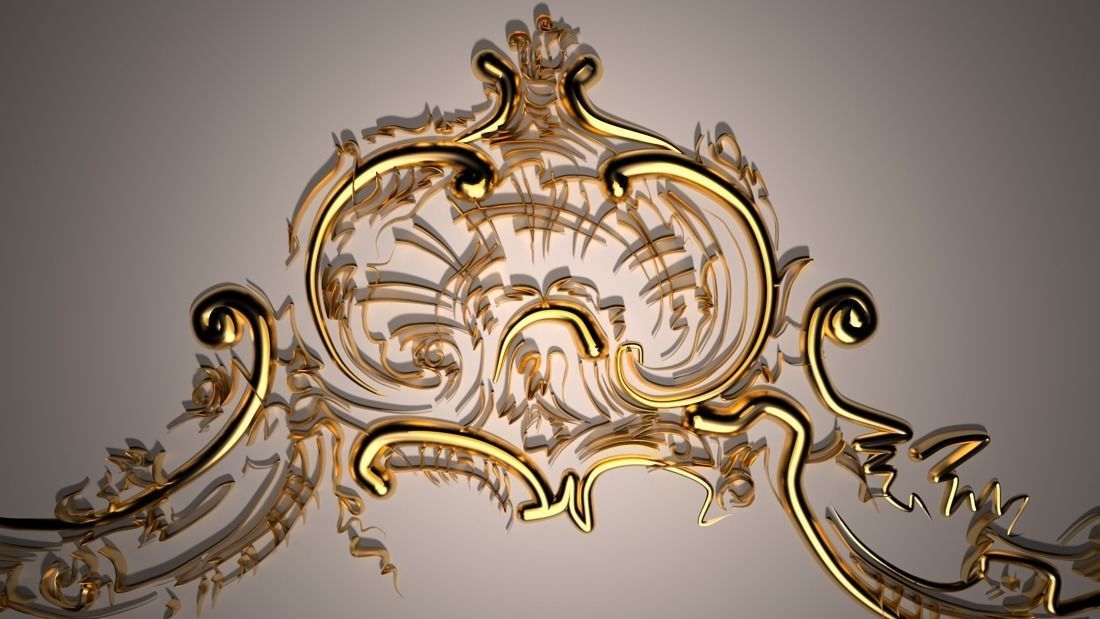 Rococo ornament 3D model | CGTrader
