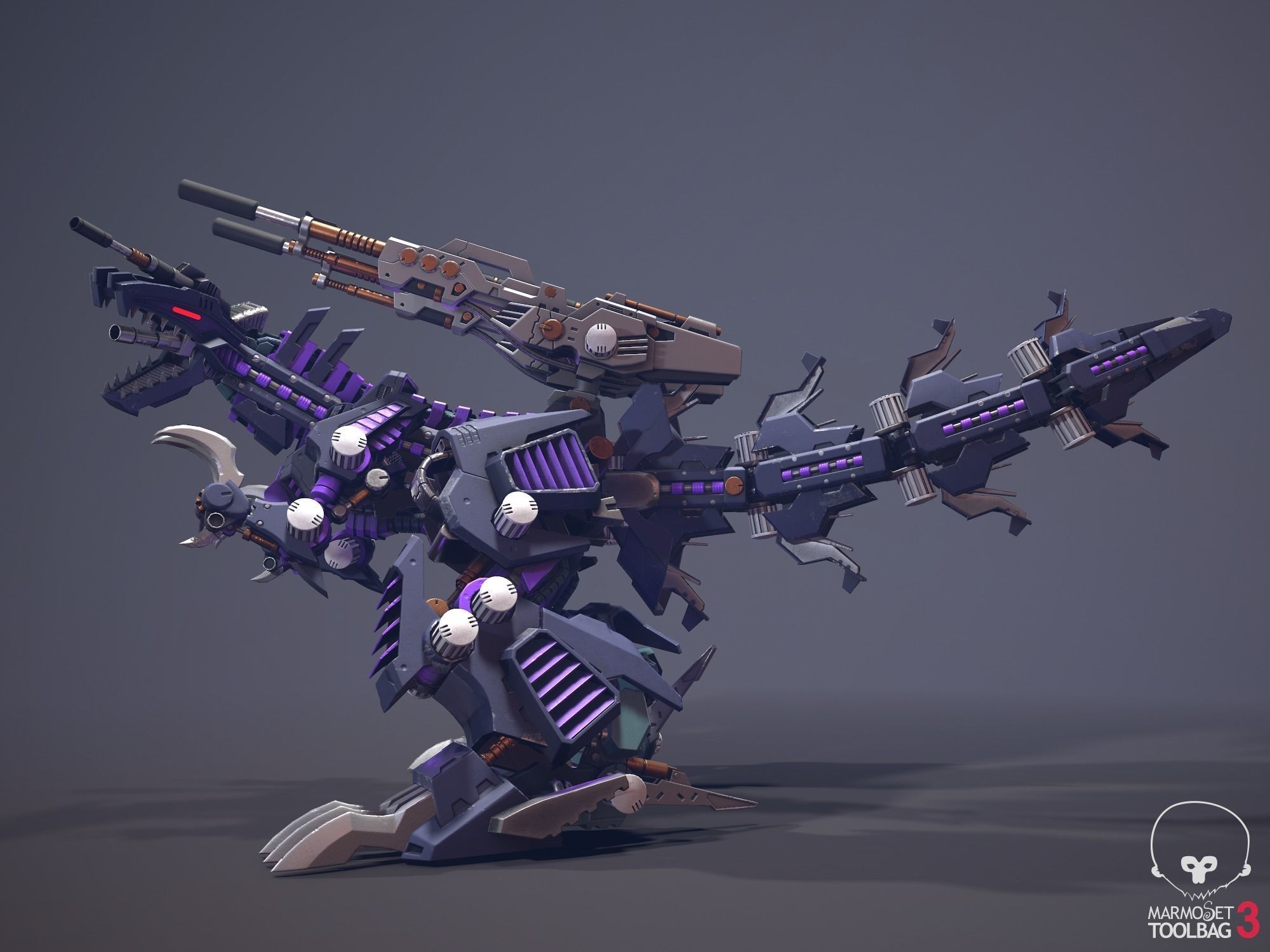 Zoid Genosaurer model 3D PBR 3D model | CGTrader