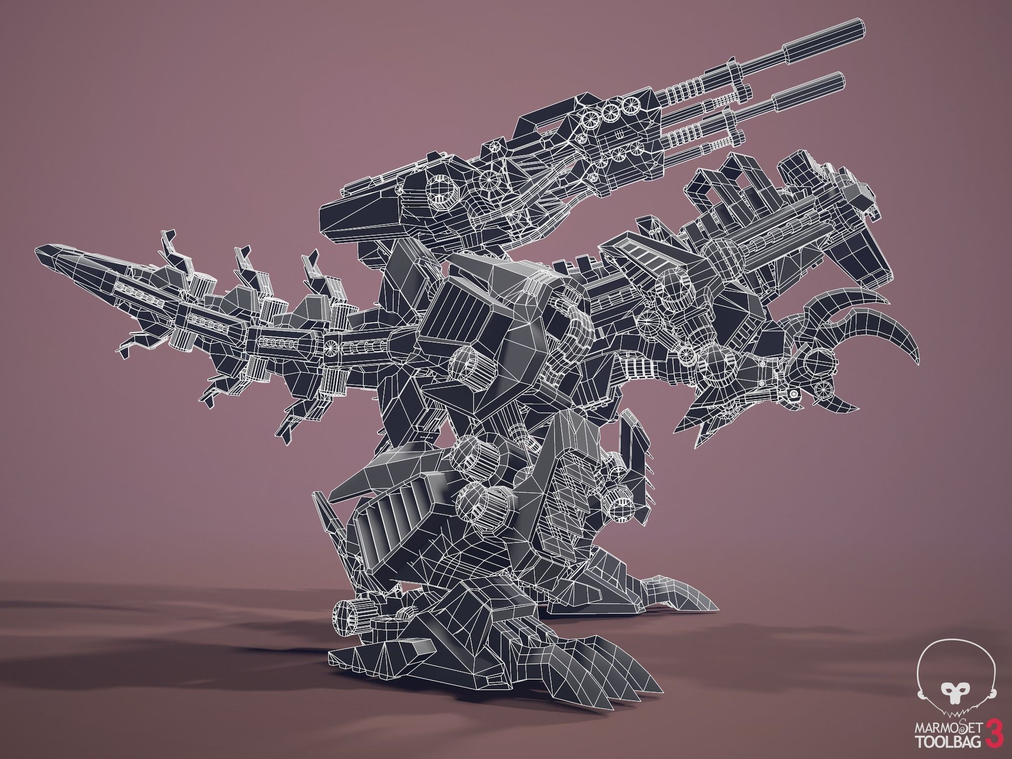 Zoid Genosaurer model 3D PBR 3D model | CGTrader