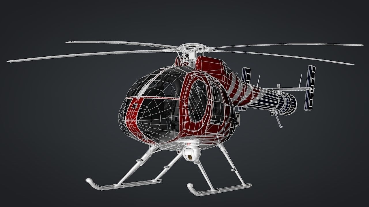 MD-520N NOTAR 3D model animated rigged | CGTrader