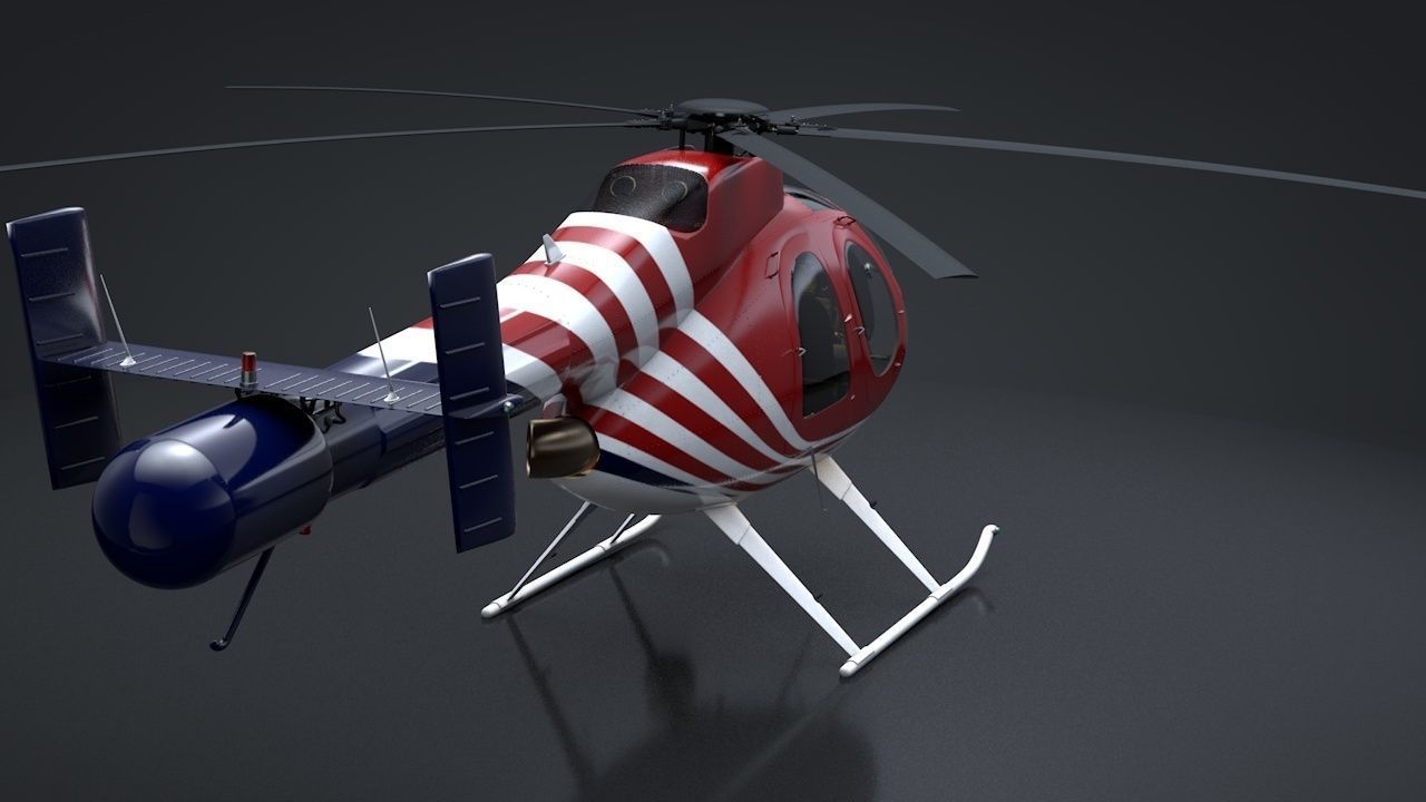 MD-520N NOTAR 3D model animated rigged | CGTrader