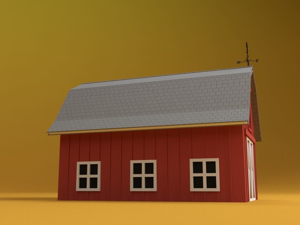Cartoon Barn 3D model | CGTrader