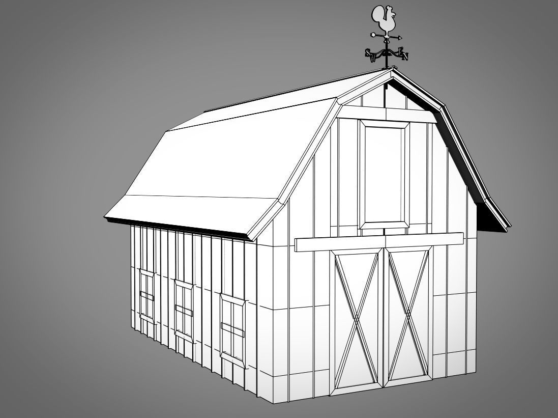 Cartoon Barn 3D model | CGTrader