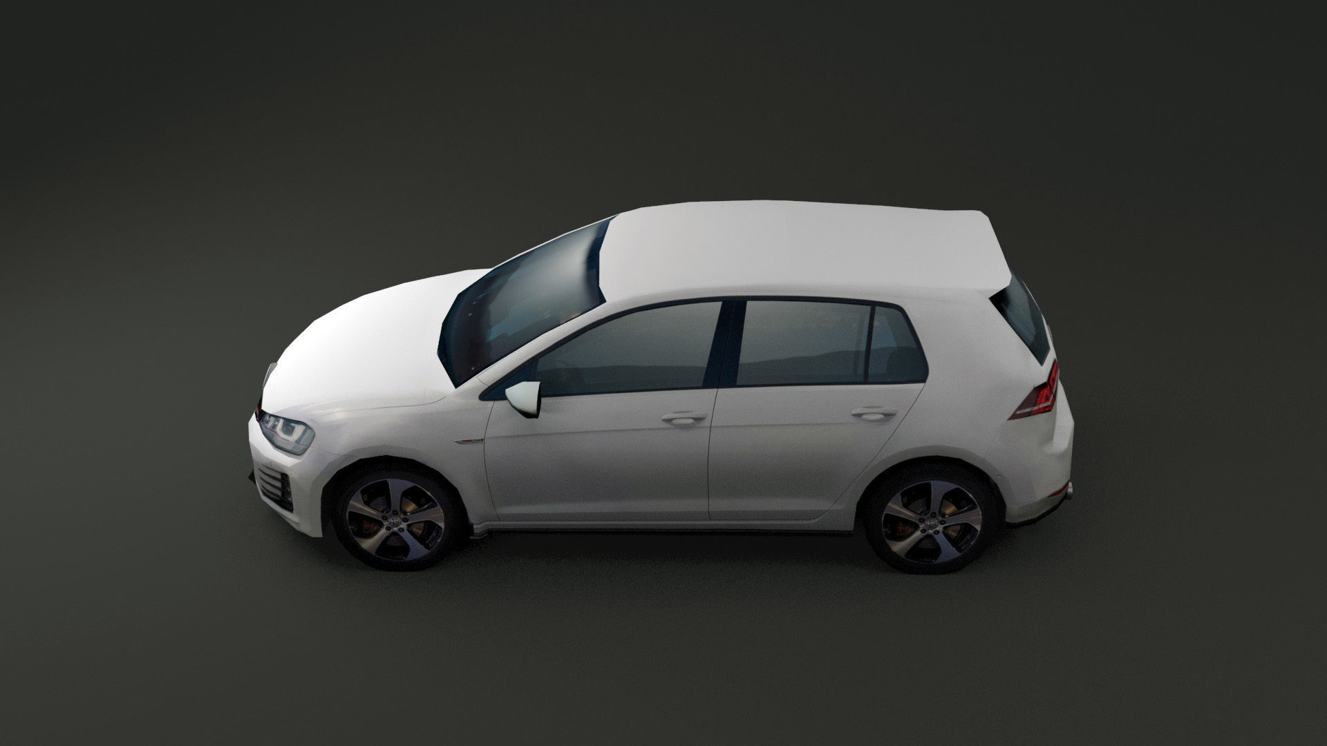 3D model Vw Golf mk7 GTI low polygonal model VR / AR / low-poly | CGTrader