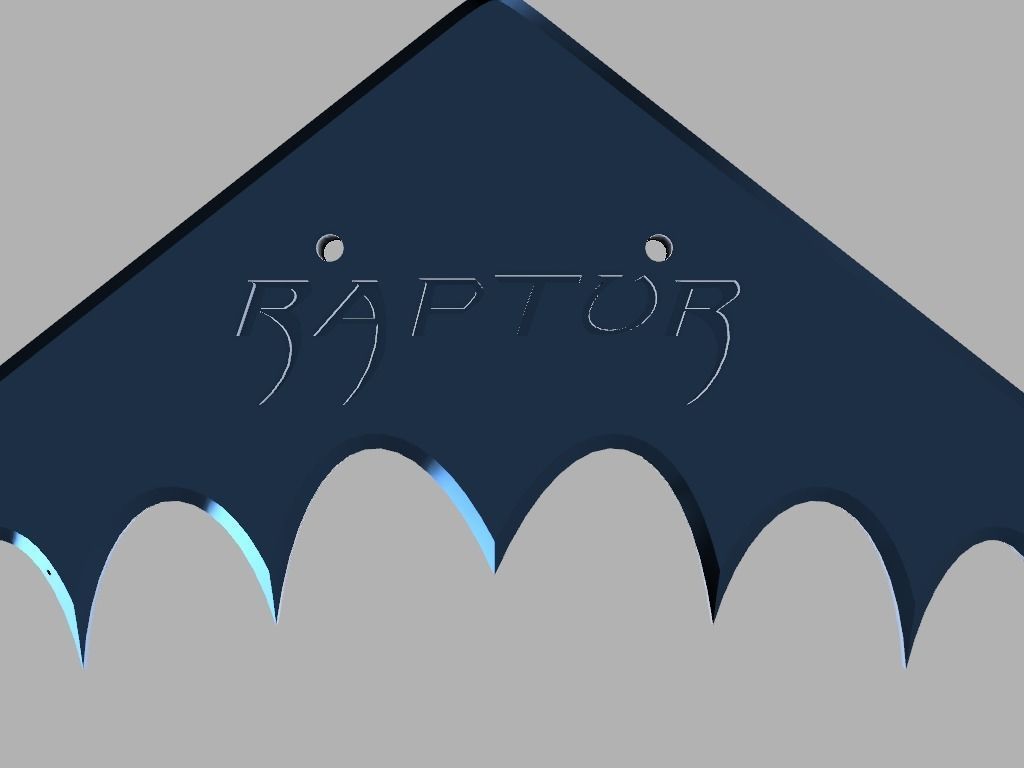 600 Class Raptor 30 or 50 Tail Horizontal Fin 3D model 3D printable ...