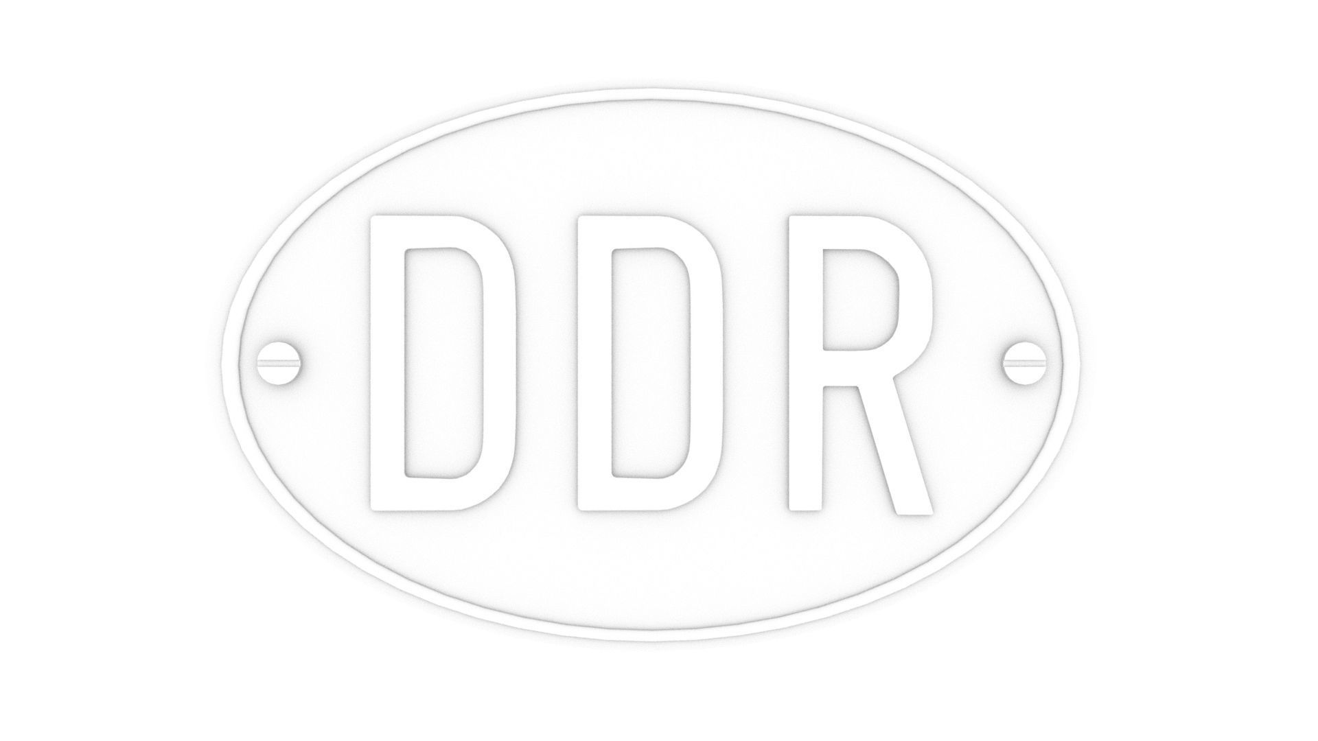 GDR Plate free 3D model | CGTrader