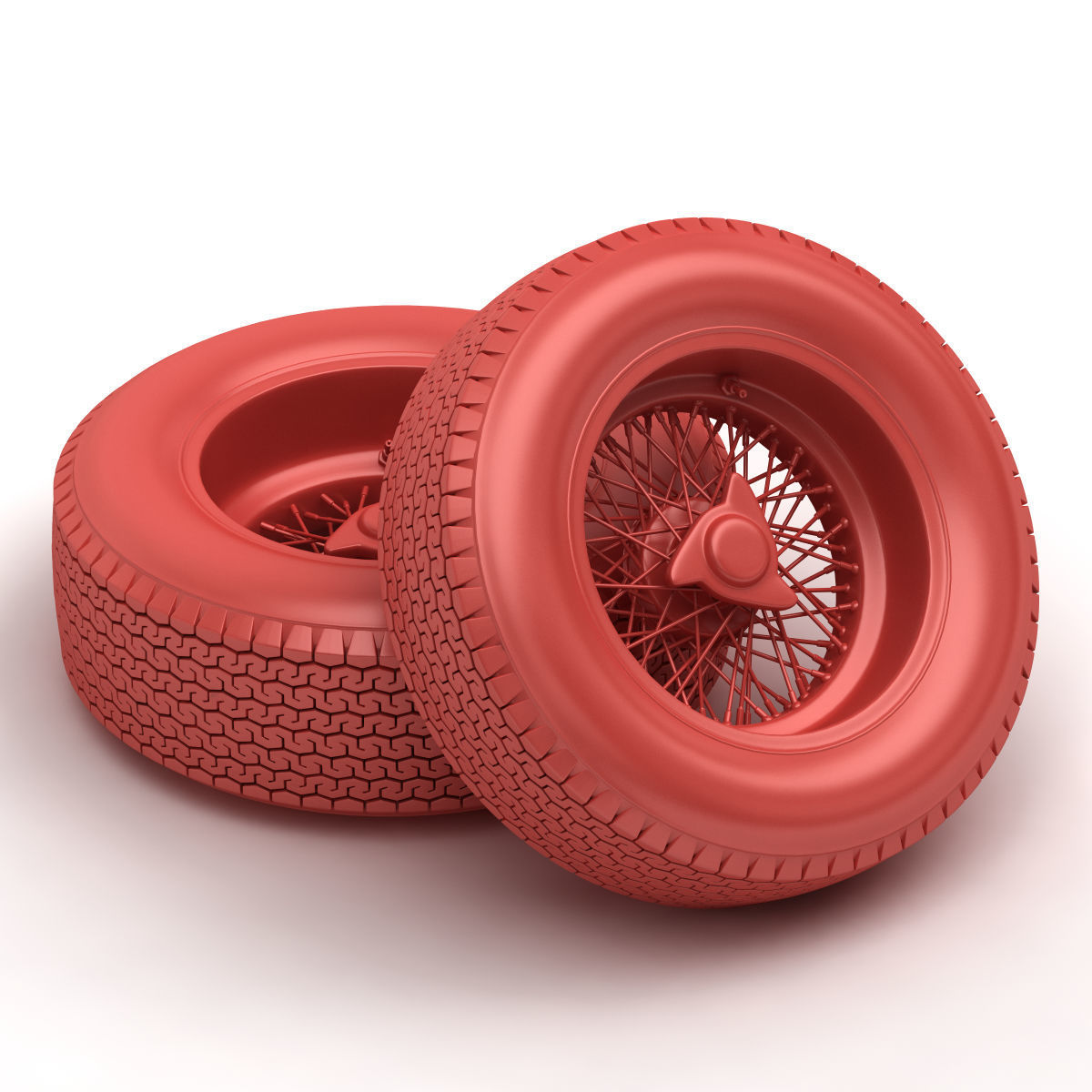 Dunlop CR65 tyres - Borrani rims 3D model | CGTrader