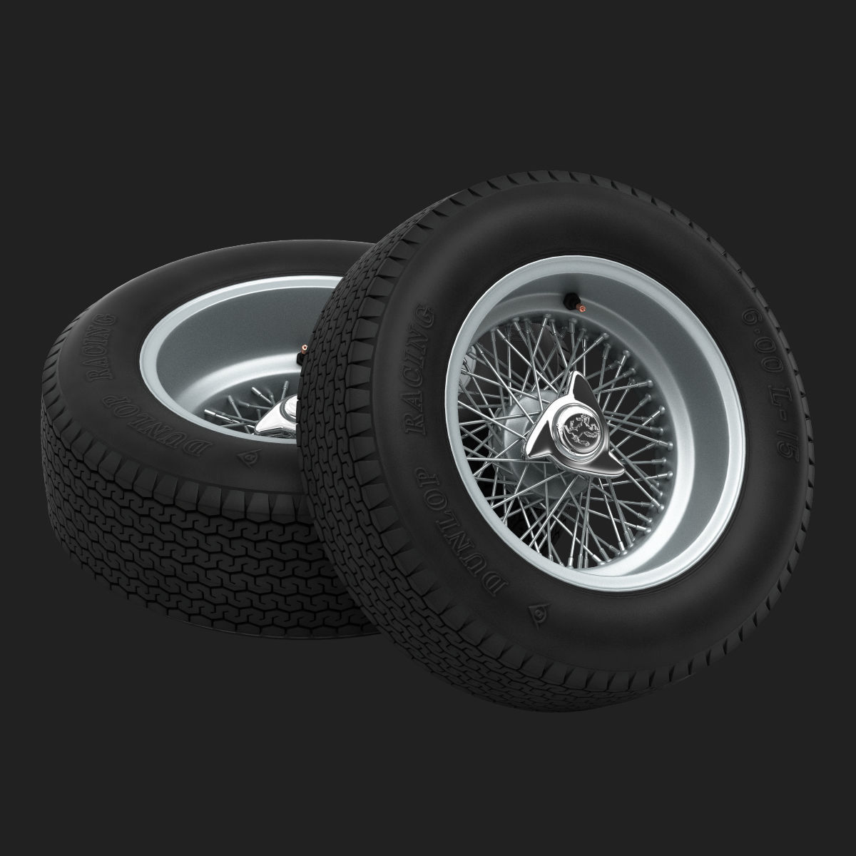 Dunlop CR65 tyres - Borrani rims 3D model | CGTrader