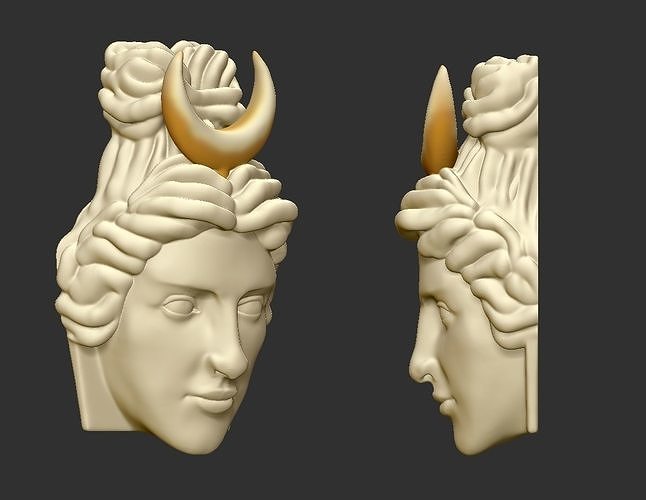 woman 2 greek goddess head 3D model 3D printable | CGTrader