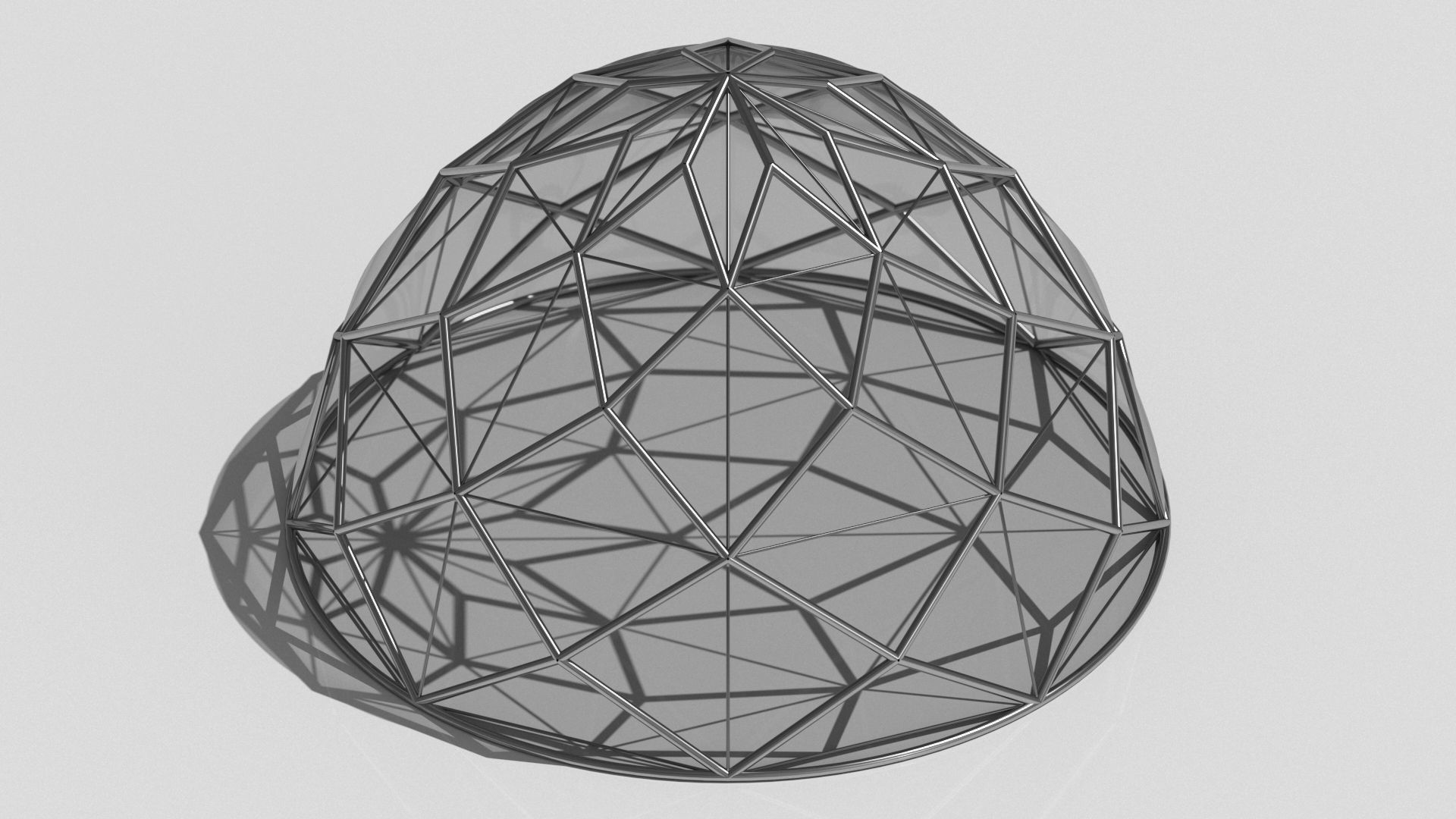 Pointed dome triangulated with glass enclosure 3D model | CGTrader