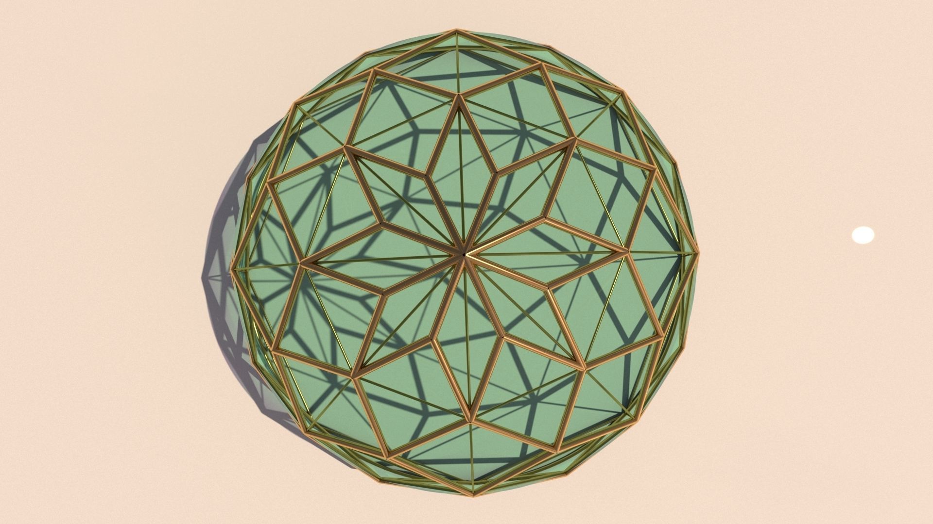 Pointed dome triangulated with glass enclosure 3D model | CGTrader