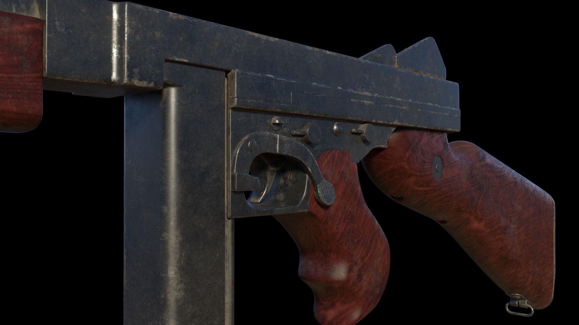 Submachine Gun Thompson M1928A1 3D model | CGTrader