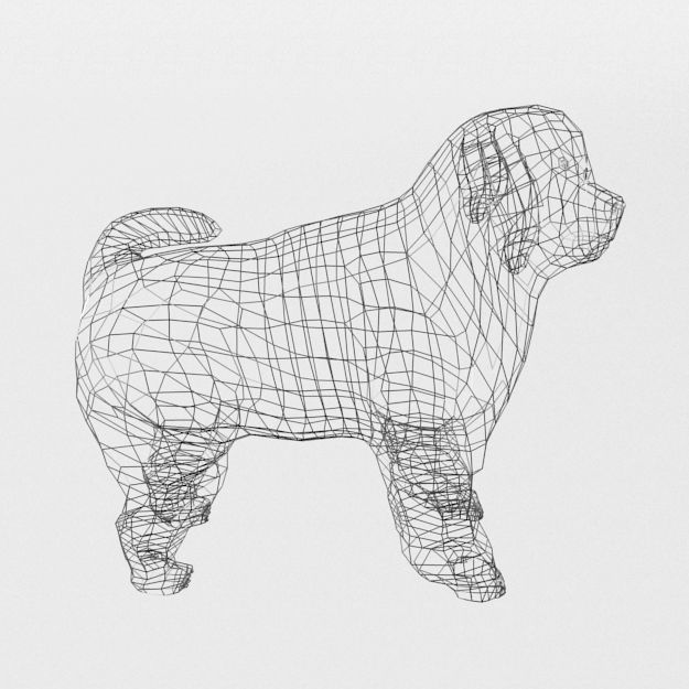 3D model Old English Sheepdog VR / AR / low-poly | CGTrader