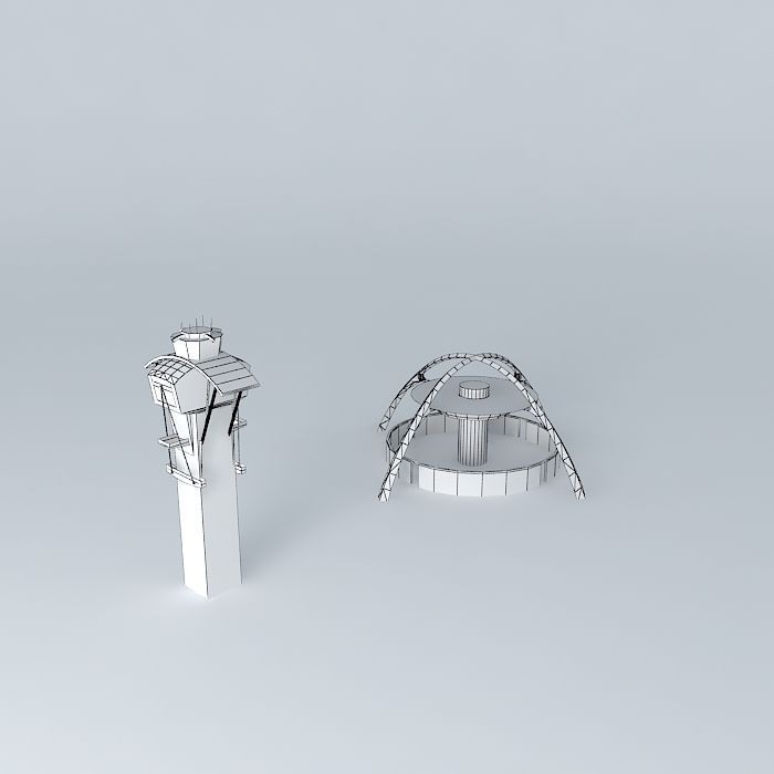 LAX Tower and Theme Building free 3D model | CGTrader