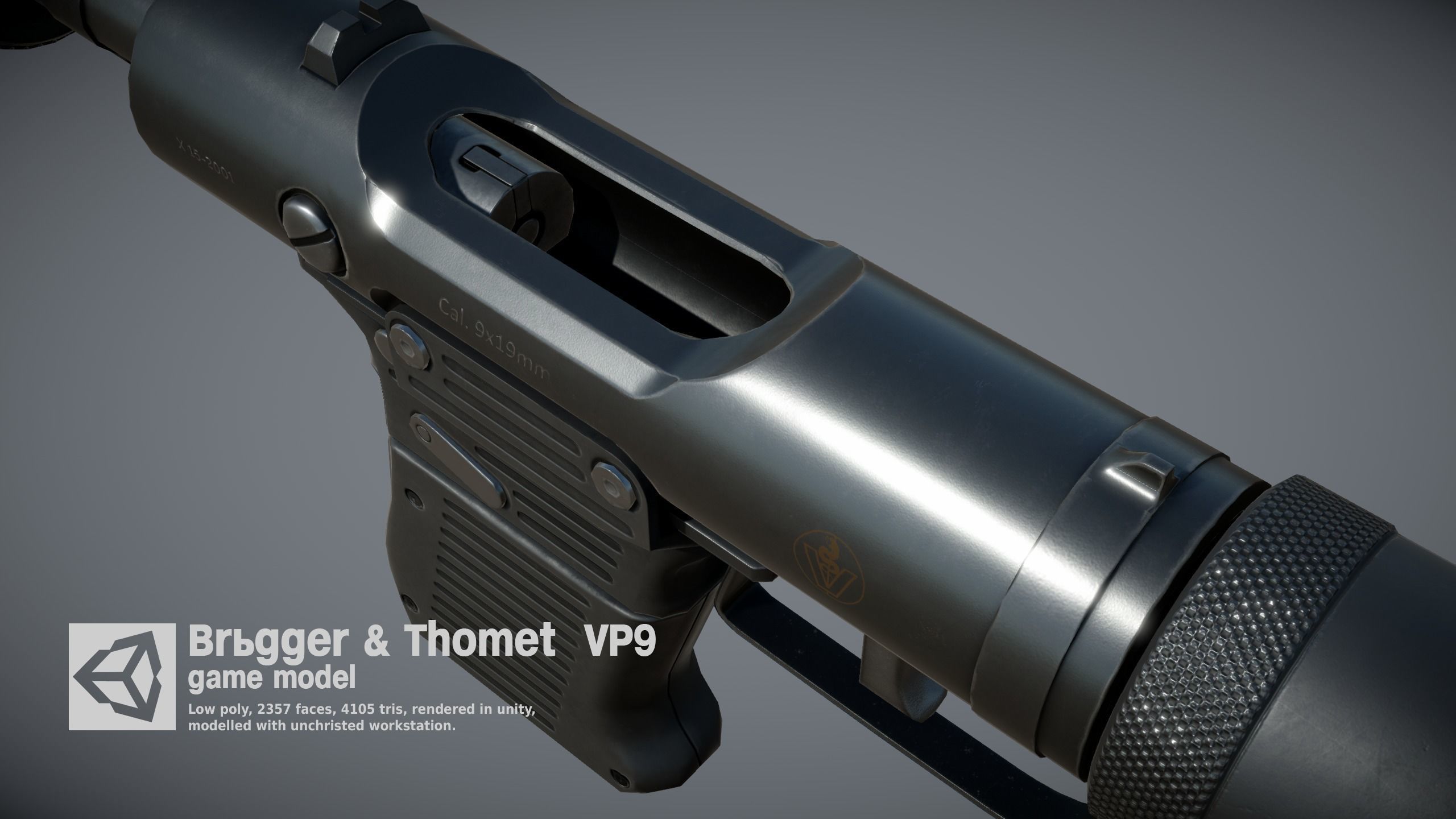 3D model VP9 Silenced pistol VR / AR / low-poly | CGTrader