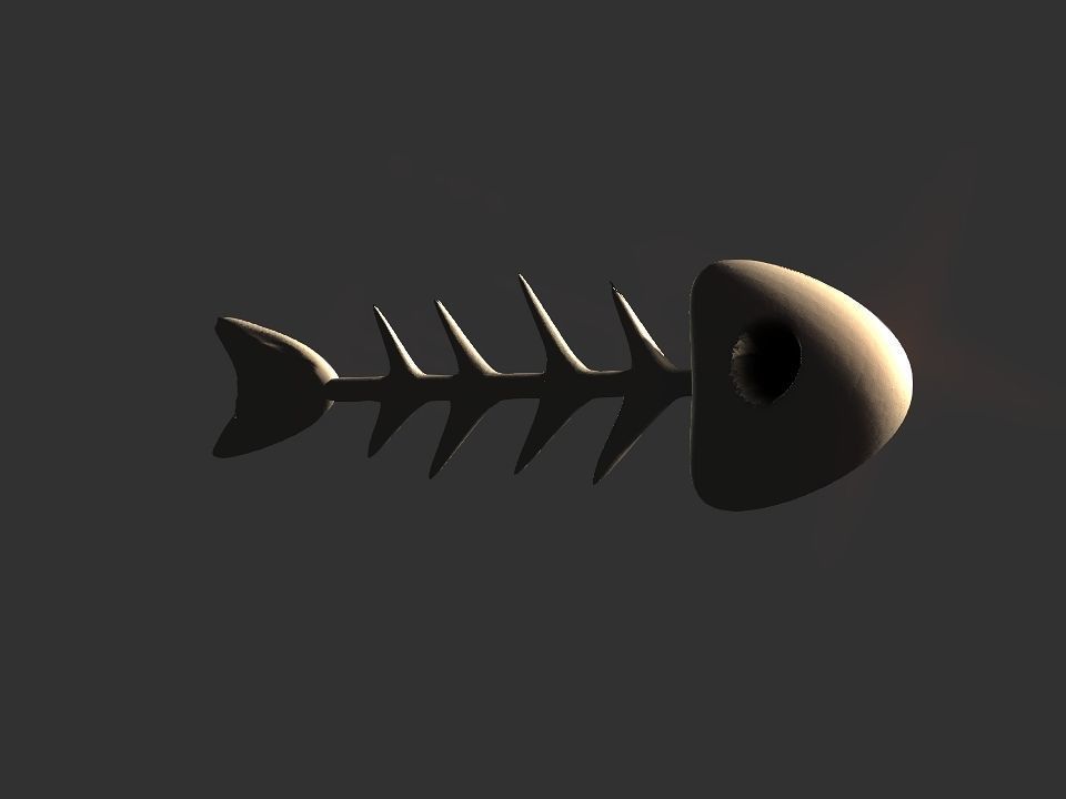 Fish skeletoon 3D print 3D model 3D printable | CGTrader