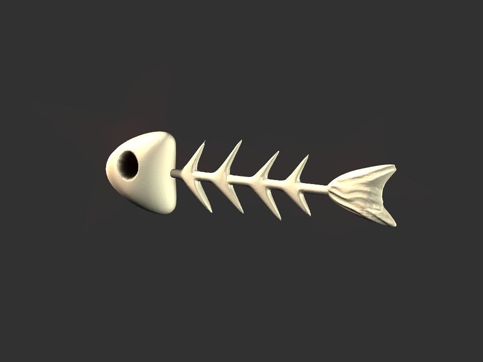 Fish skeletoon 3D print 3D model 3D printable | CGTrader