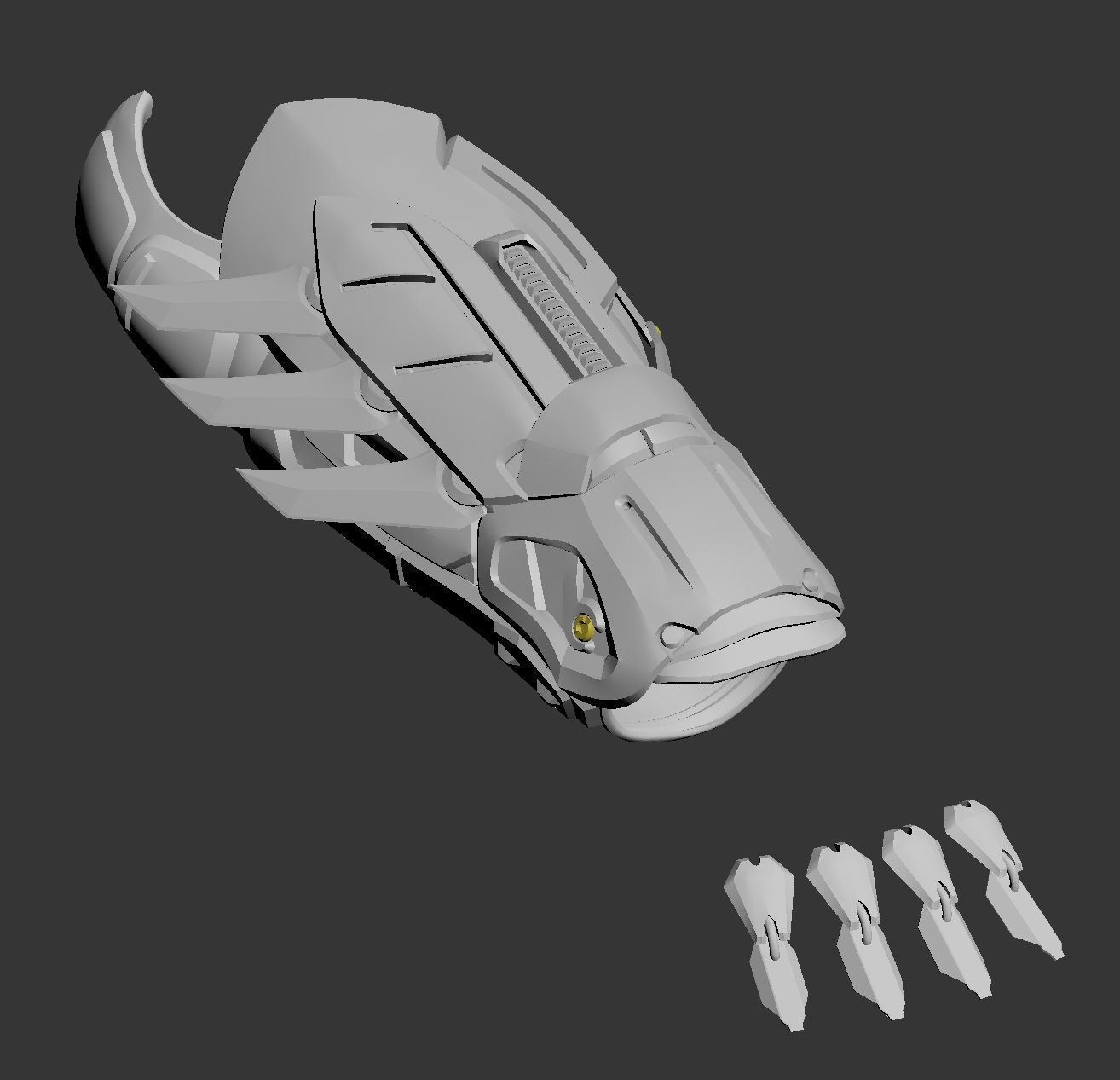Batman Arkham Knight Shoulder Forearm armor 3D model 3D printable ...