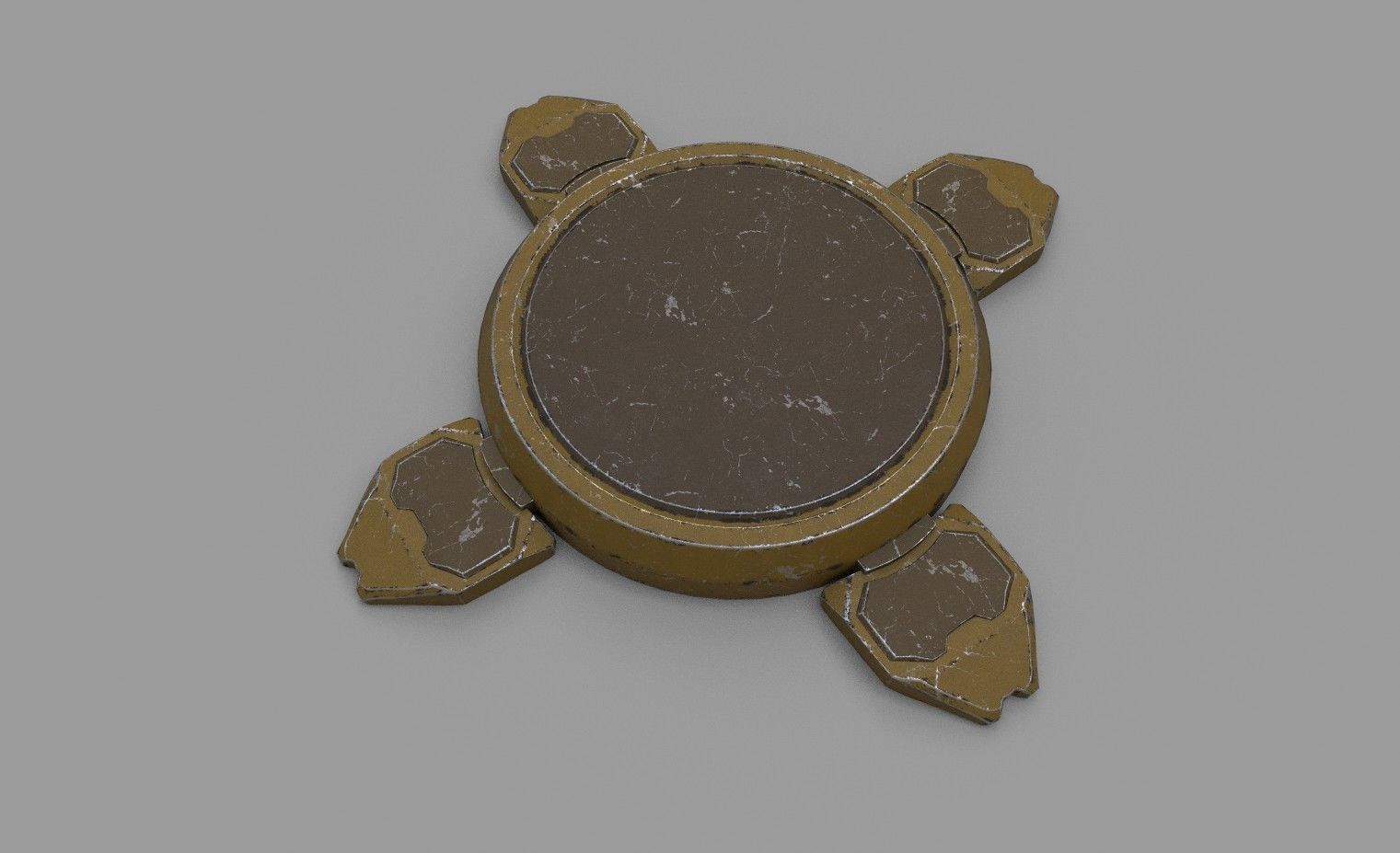 3D model Landmine futuristic - lowpoly - PBR - 7 color variants VR / AR ...