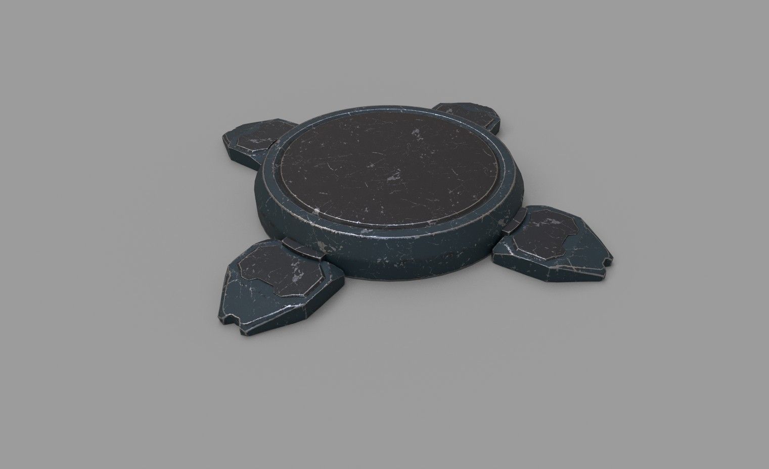 3D model Landmine futuristic - lowpoly - PBR - 7 color variants VR / AR ...