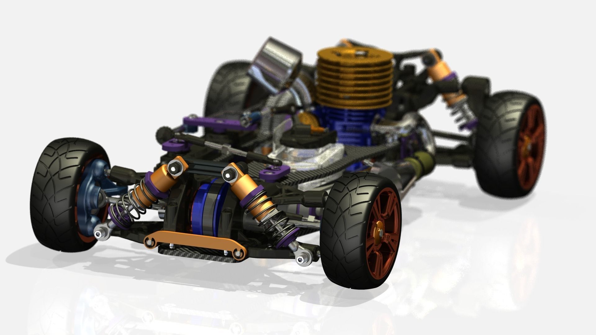 RC CAR CHASSIS KIT 3D printable model 3D model 3D printable | CGTrader