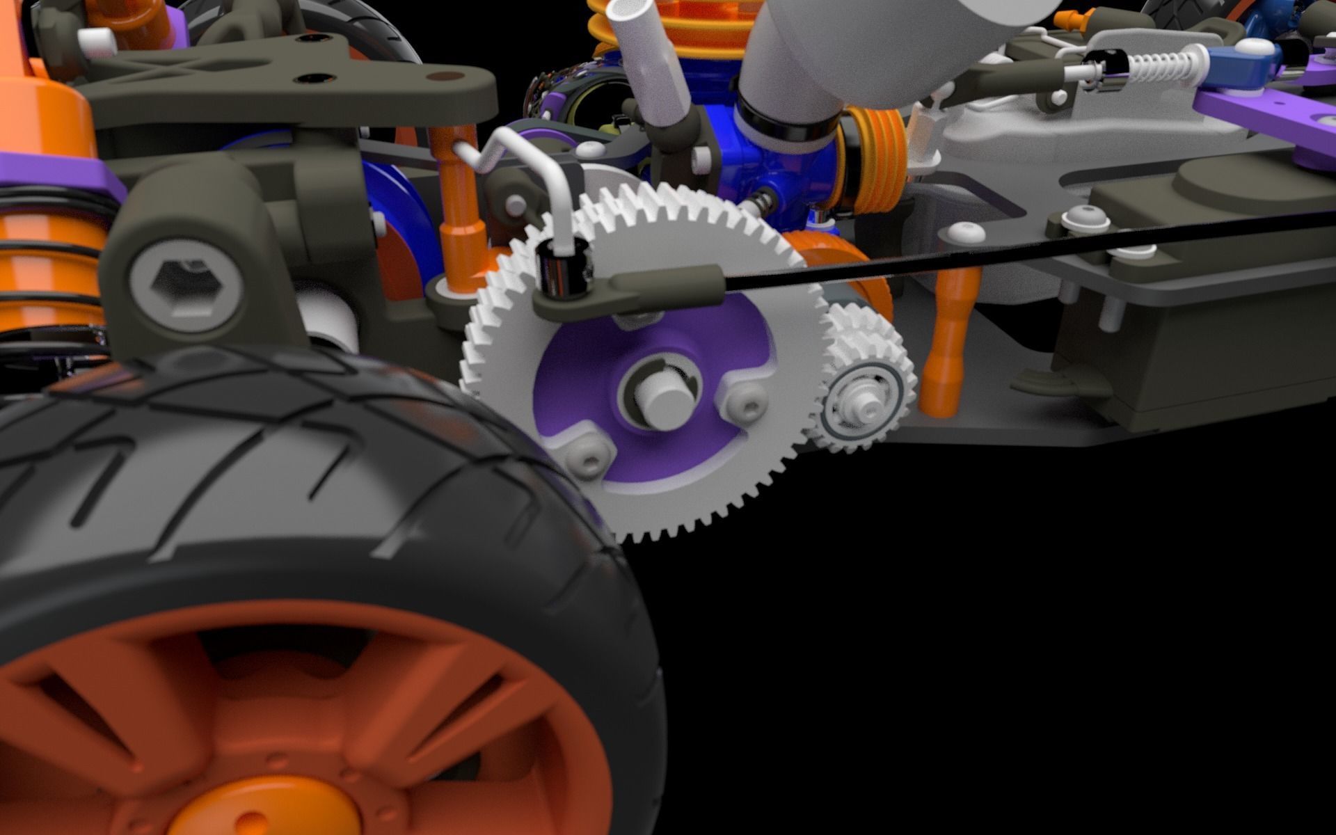 RC CAR CHASSIS KIT 3D printable model 3D model 3D printable | CGTrader