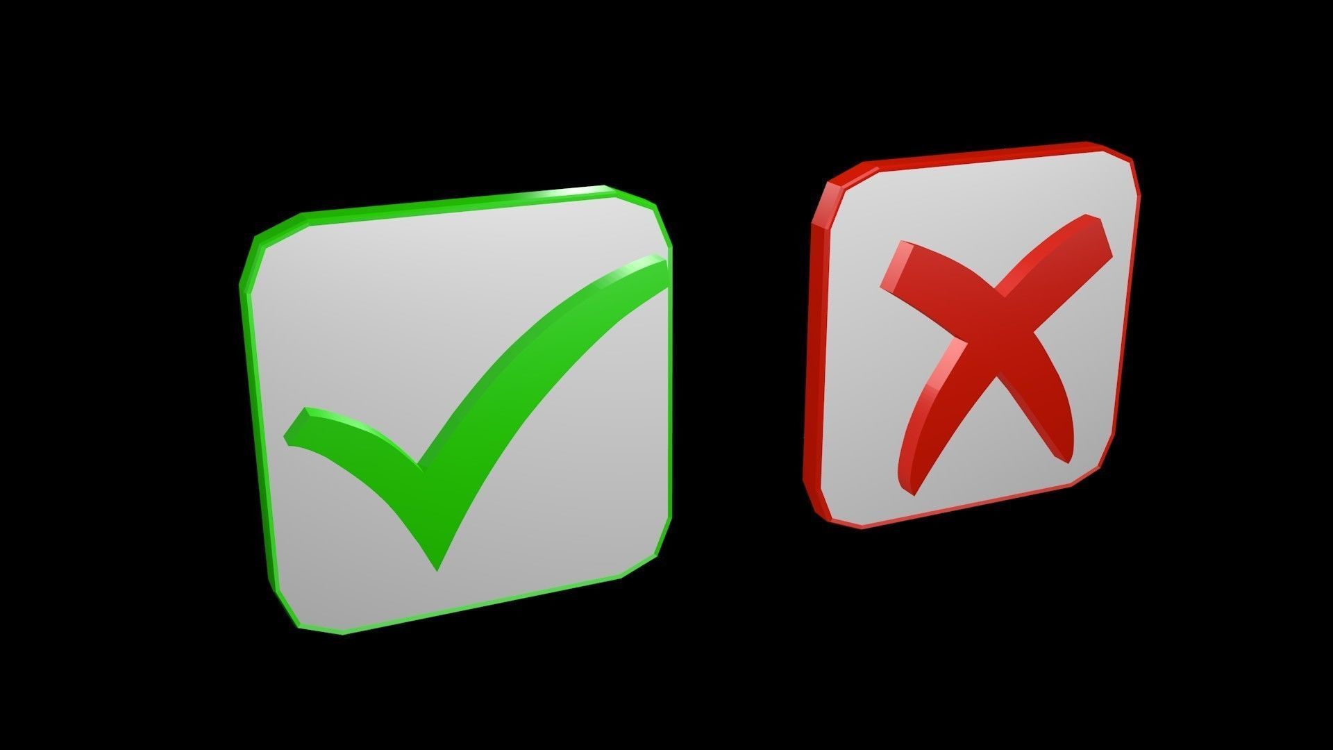 3D model Low poly check mark 9 VR / AR / low-poly | CGTrader