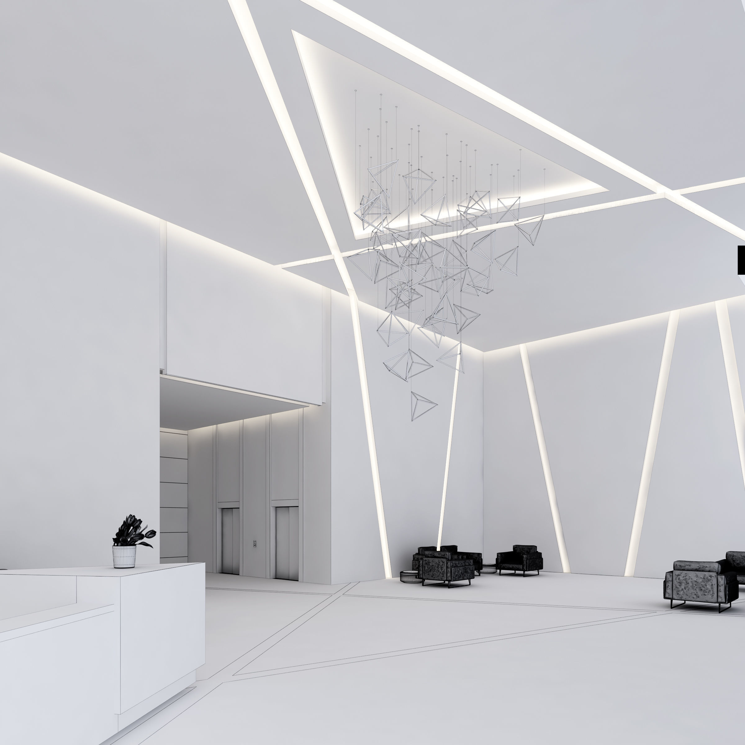 Modern Lobby 3D model | CGTrader