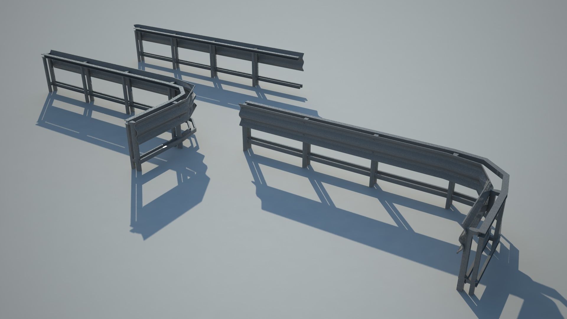 Guardrail metal railing 3D model | CGTrader
