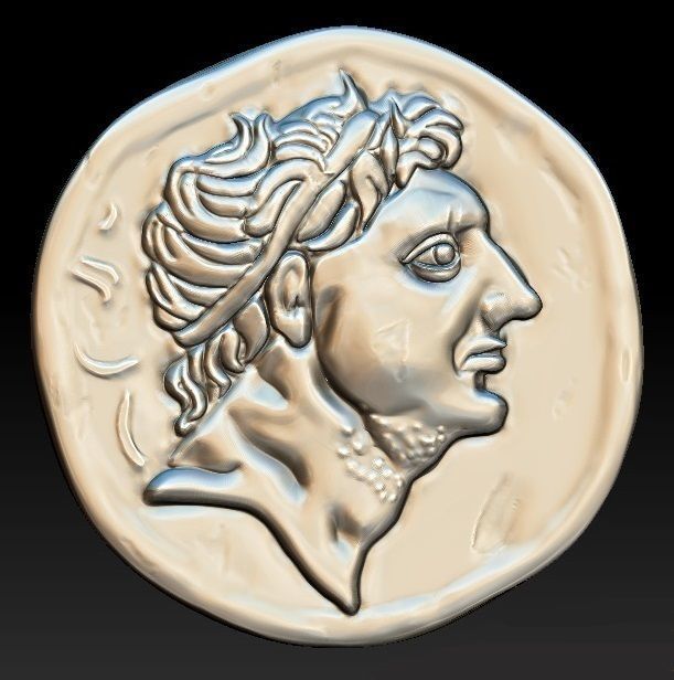 coins coin with head of man 3D model 3D printable | CGTrader
