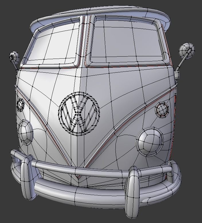 VW Bulli Samba T1 Transformer 3D model free 3D model rigged | CGTrader