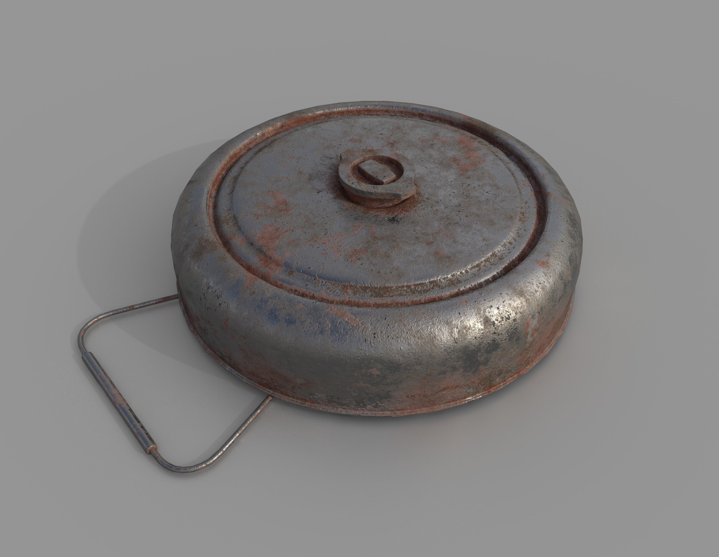 3D model Landmine old rusty metal plate VR / AR / low-poly | CGTrader
