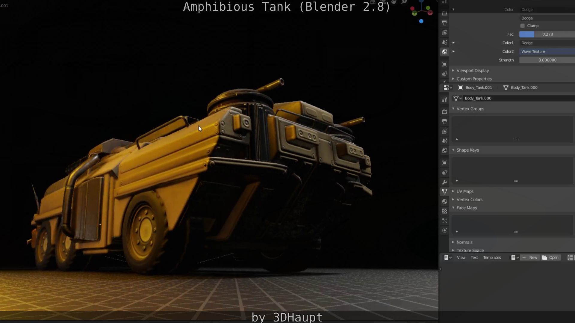 Amphibious Tank In Blender28 Free Vr Ar Low Poly 3d Model Animated Rigged Cgtrader