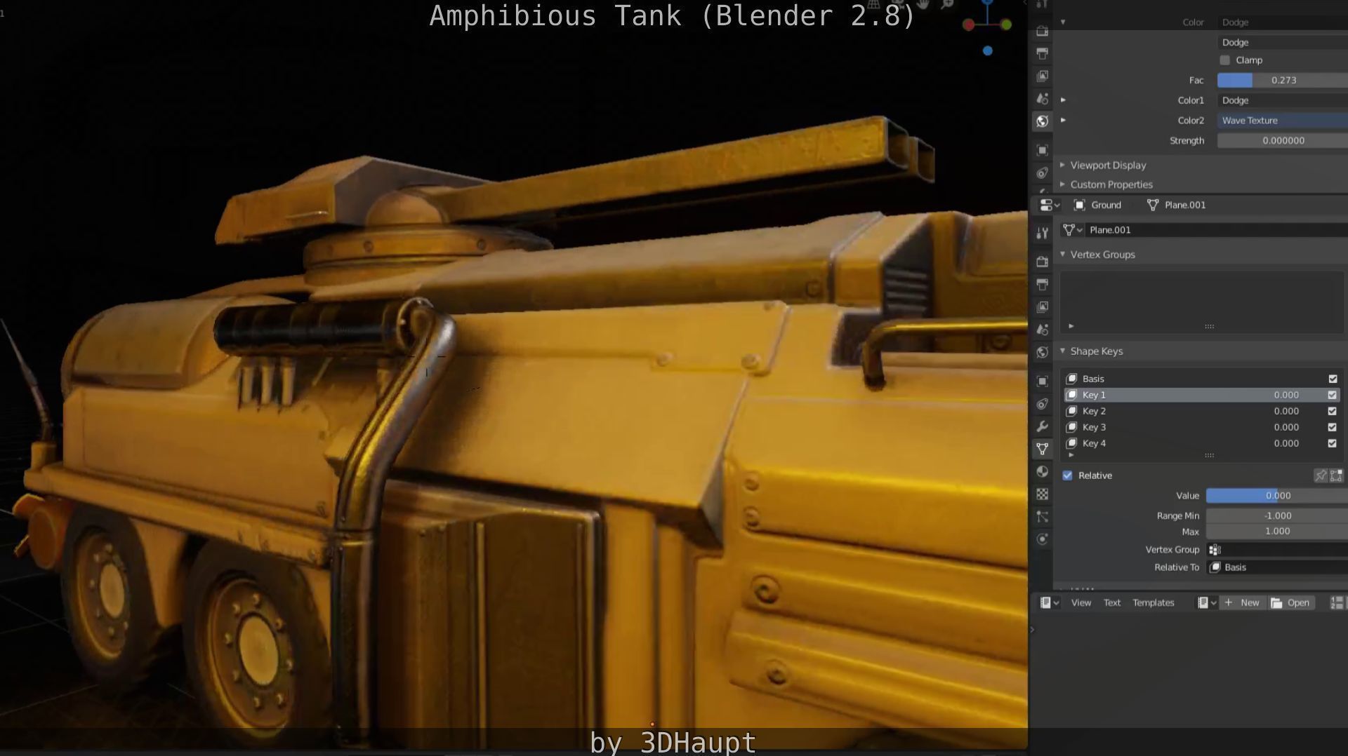 Amphibious Tank in Blender28 free VR / AR / low-poly 3D model animated ...