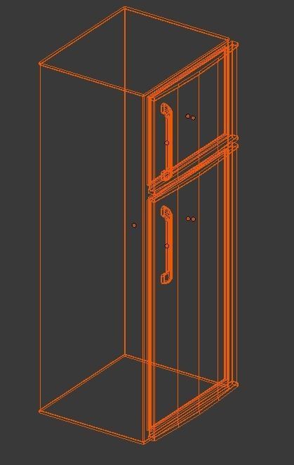 3D model White Fridge - Low poly VR / AR / low-poly | CGTrader