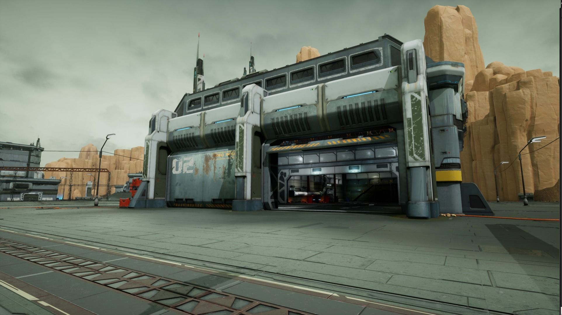 3D model Modular Sci-Fi Hangars Location VR / AR / low-poly | CGTrader