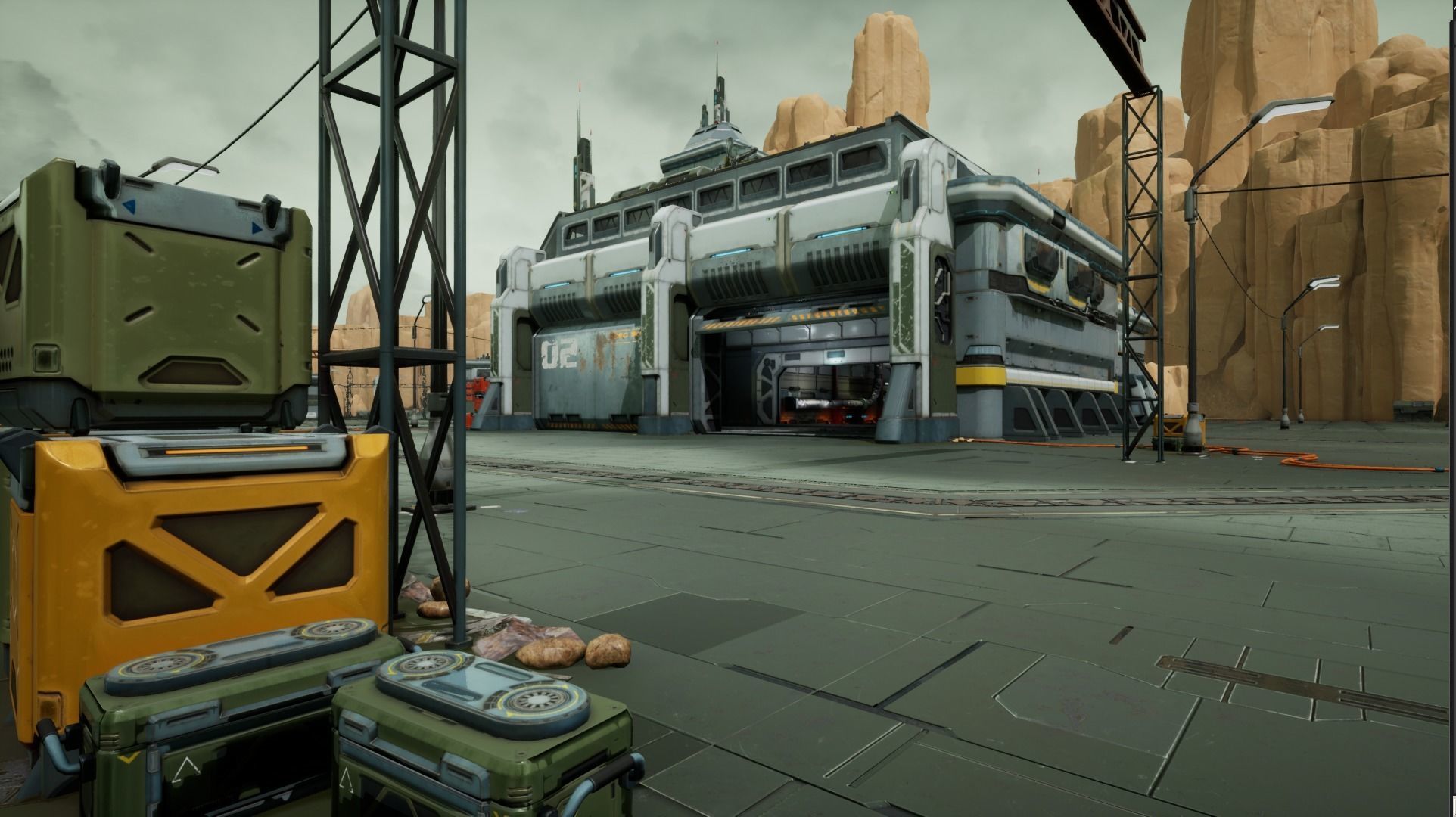 3D model Modular Sci-Fi Hangars Location VR / AR / low-poly | CGTrader