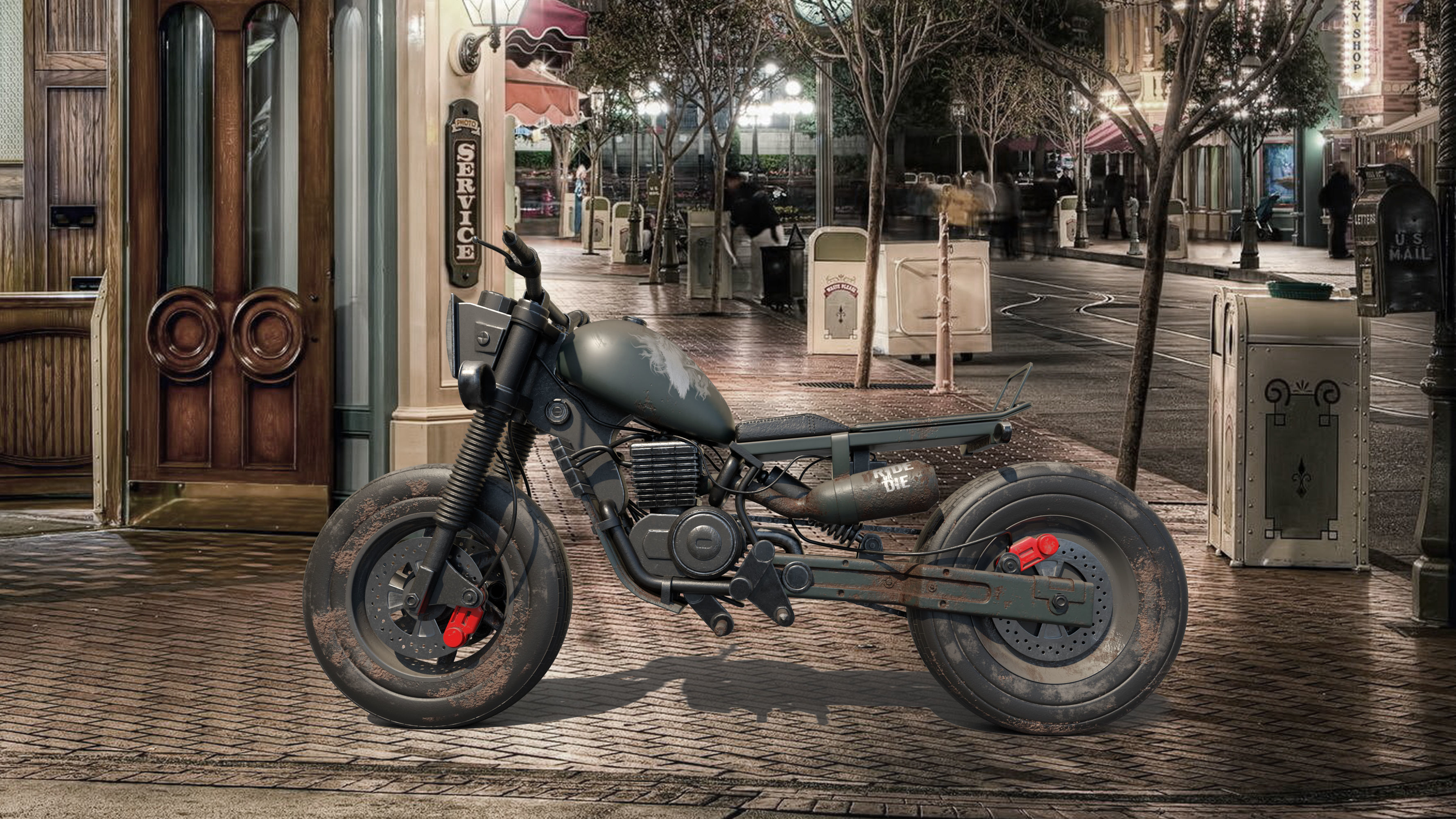 homefront motorcycle PBR 3D model | CGTrader