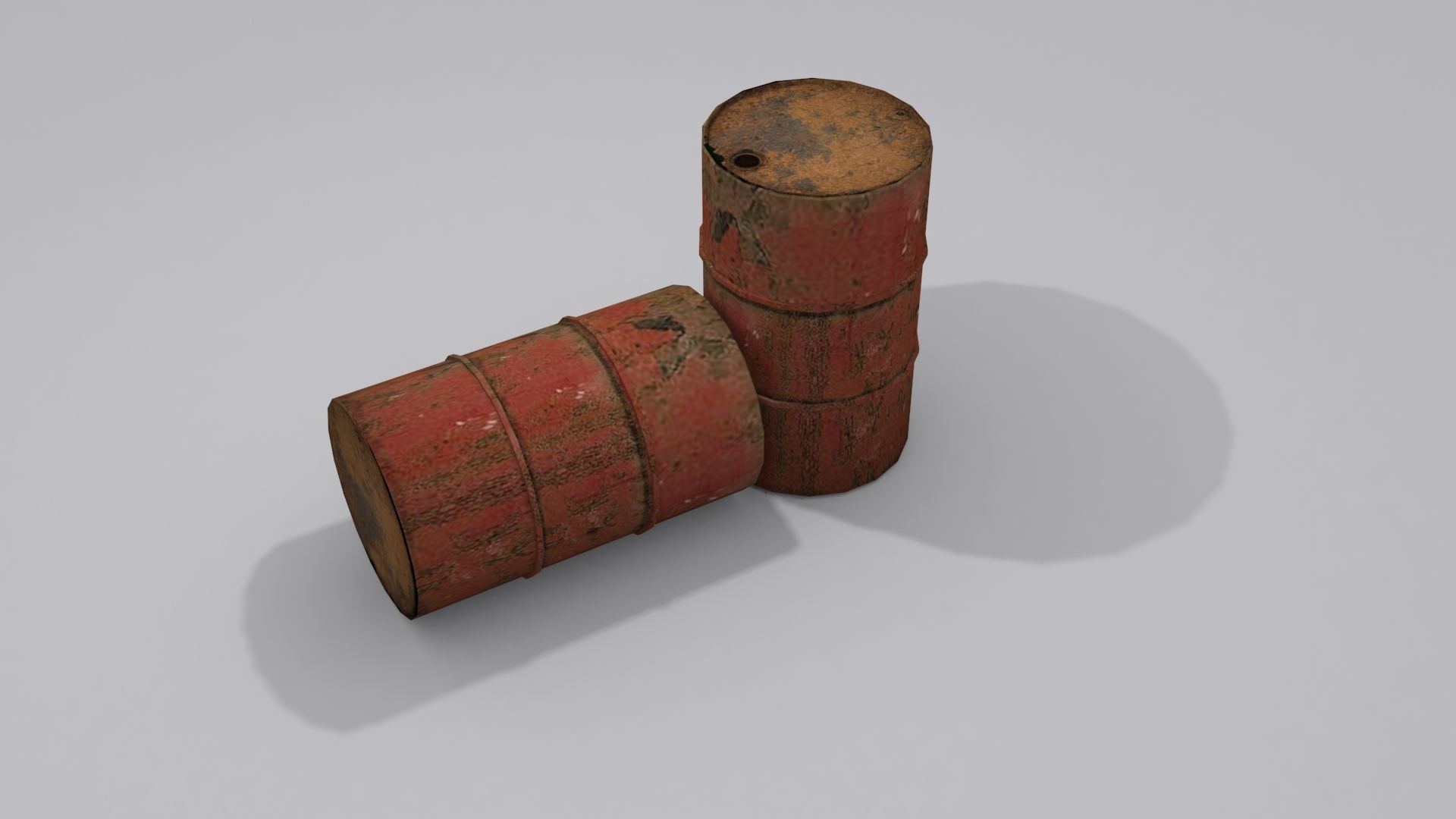 Texture Bareel low poly two wooden barrels VR / AR / low-poly | CGTrader