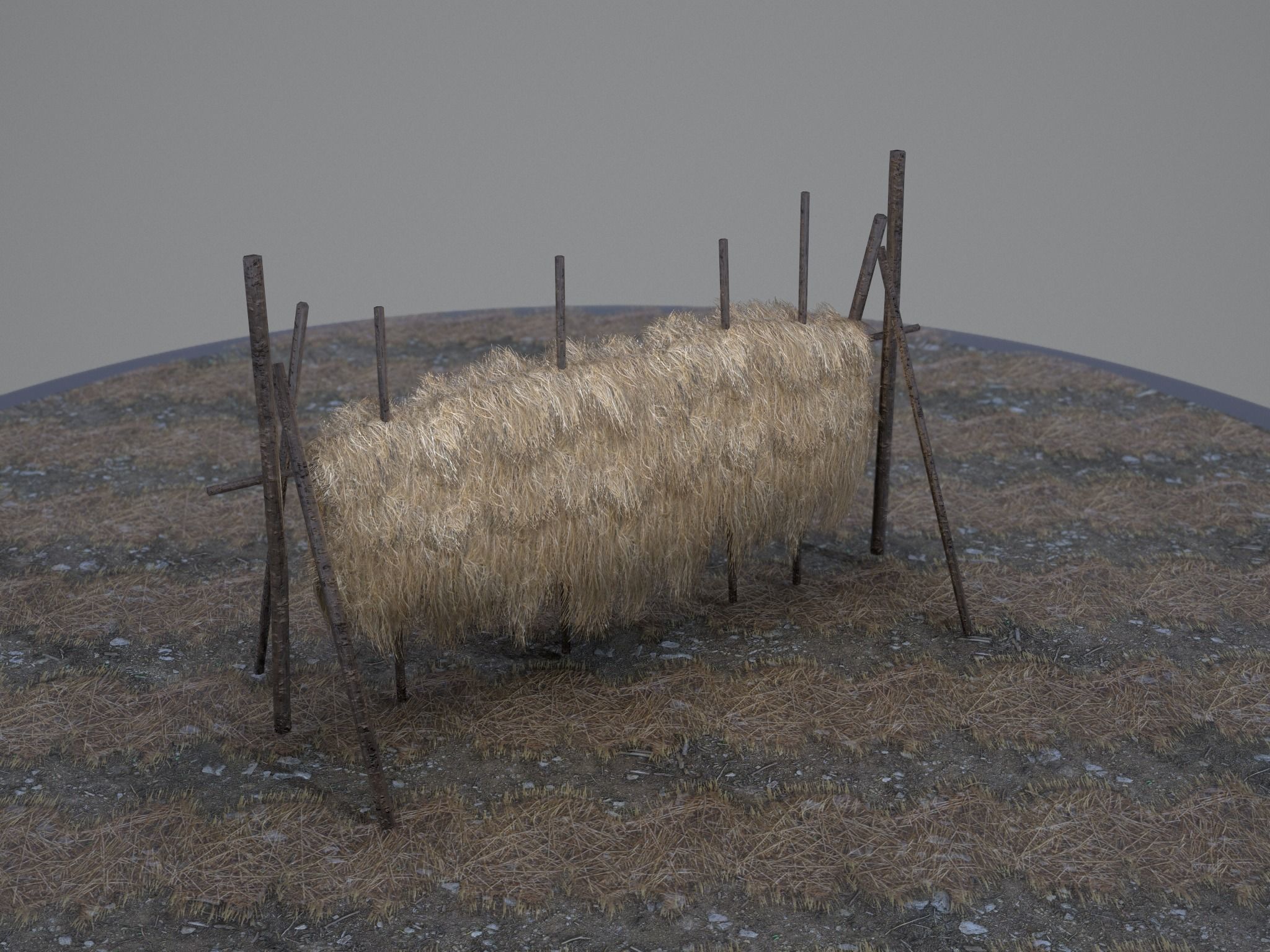 3D model Hay and Haystack Props - PBR and Game Ready VR / AR / low-poly ...