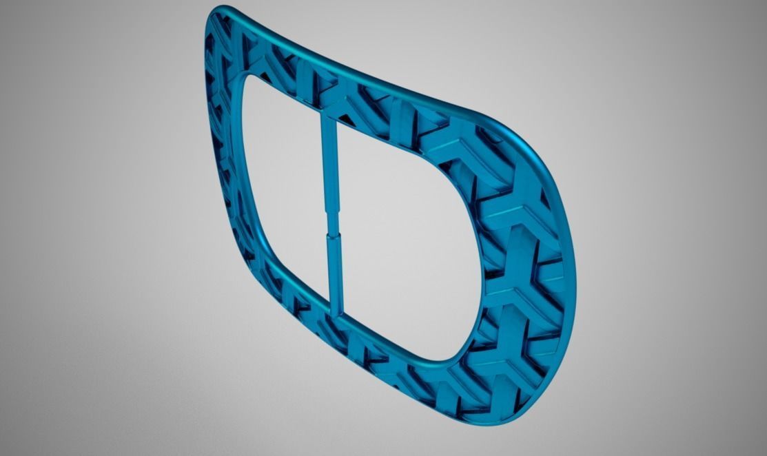 Patterned Buckle 3D model 3D printable | CGTrader