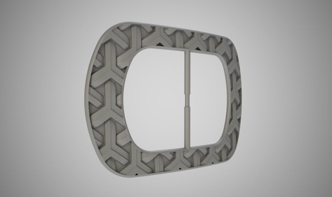 Patterned Buckle 3D model 3D printable | CGTrader