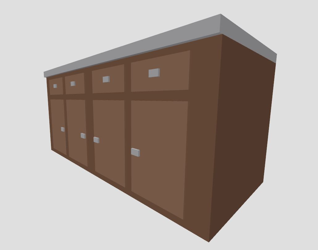 3D model Low Poly Counter VR / AR / low-poly | CGTrader