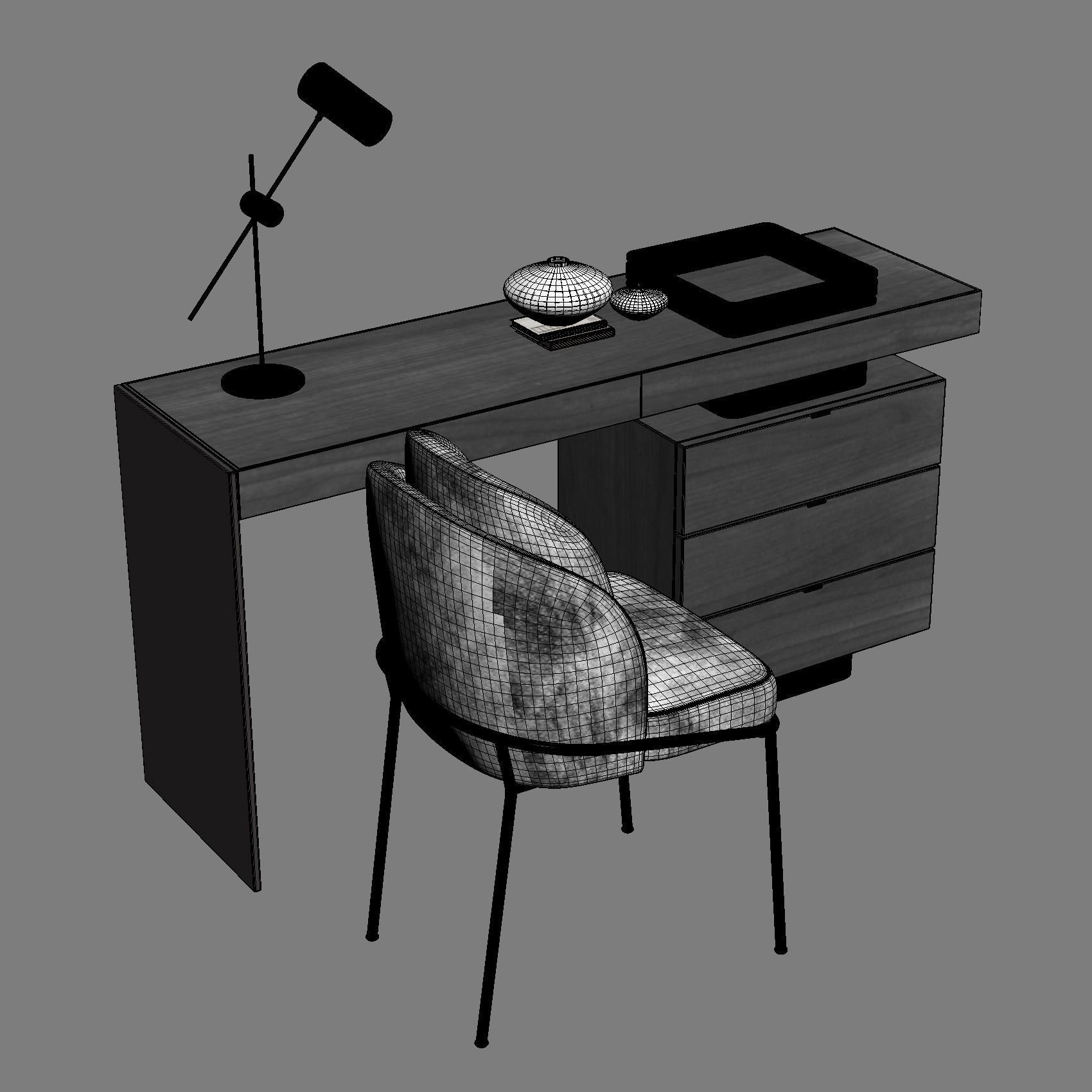 Minotti Carson desk set 3D model | CGTrader